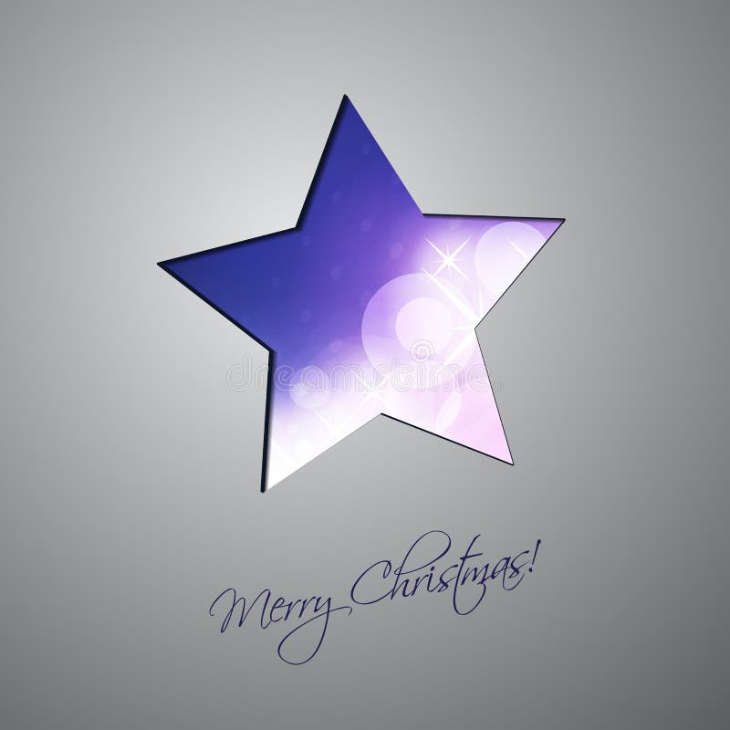 Christmas Star Gift Card Template Design Stock Vector - Illustration of ...