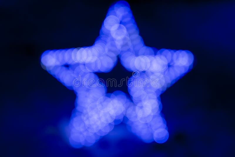 Christmas Star Lighting Unfocused. Stock Photo - Image of stage ...