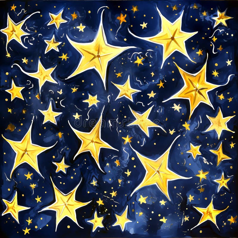 Christmas Star Patterns. AI Generated Stock Illustration - Illustration ...