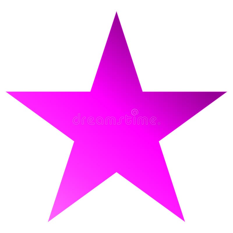 Christmas Star Purple - Simple 5 Point Star - Isolated on White Stock ...