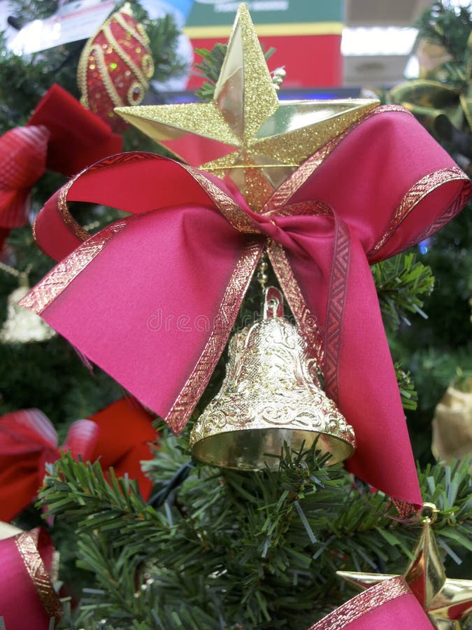 Christmas Star and Red Bow stock photo. Image of seasonal - 35398158