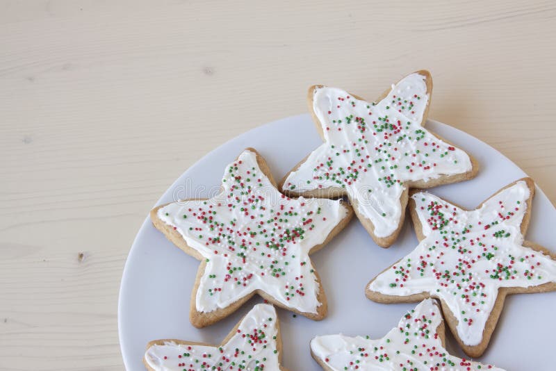 Christmas Star Sugar Cookies Stock Image - Image of decoration, holiday ...