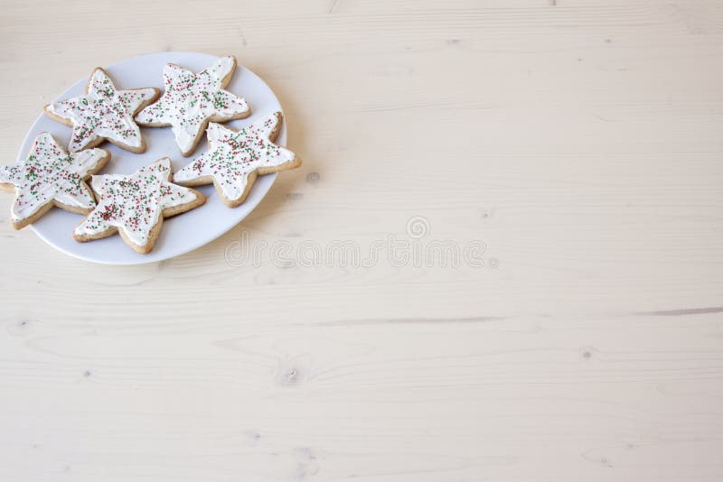 Christmas Star Sugar Cookies Stock Image - Image of food, shaped: 63266567