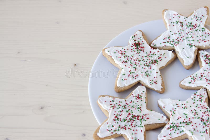 Christmas Star Sugar Cookies Stock Image - Image of celebration ...