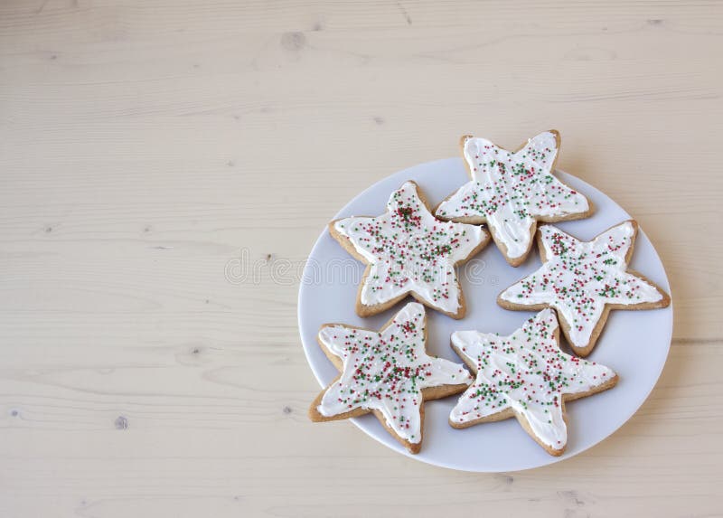 Christmas Star Sugar Cookies Stock Image - Image of celebration, sugar ...