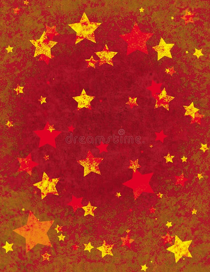 Christmas Star Wrapping Paper Stock Illustration - Illustration of ...
