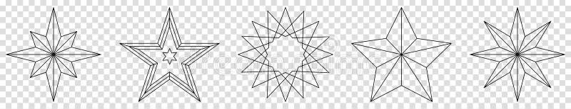Christmas stars collection stock vector. Illustration of geometry ...