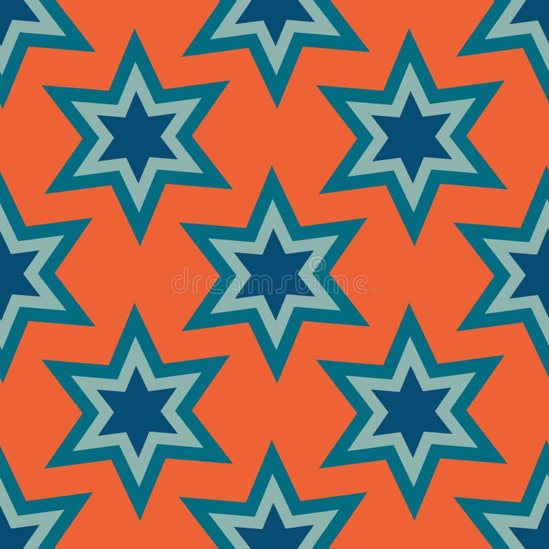 Christmas Stars Seamless Pattern. Vintage Retro Pattern with Stars ...