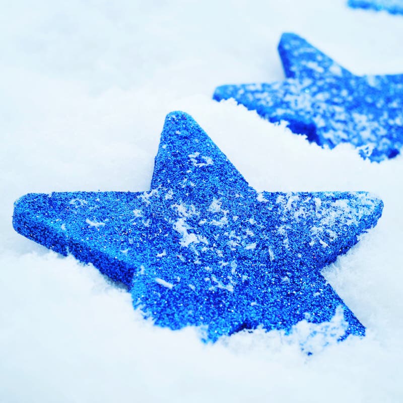 Christmas Stars on the Snow Stock Image - Image of star, greeting: 35227123