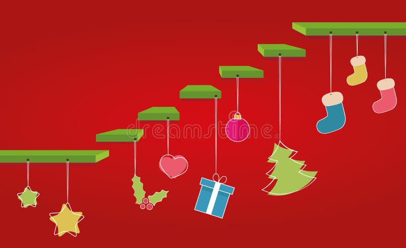 Christmas steps stock vector. Illustration of style, concept - 35718187