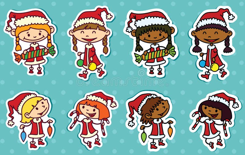 Christmas stikers stock vector. Illustration of friendship - 33831740