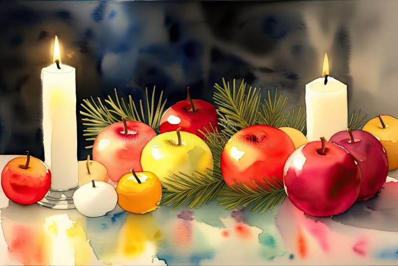 Christmas Still Life. Generative Ai Stock Illustration - Illustration ...