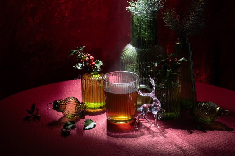 Christmas Still Life in Red and Green Colors Stock Image - Image of ...