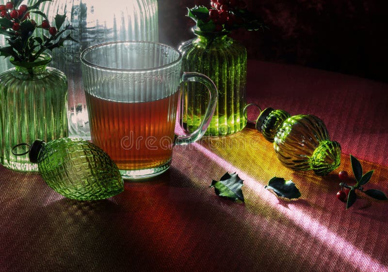 Christmas Still Life in Red and Green Colors Stock Photo - Image of ...