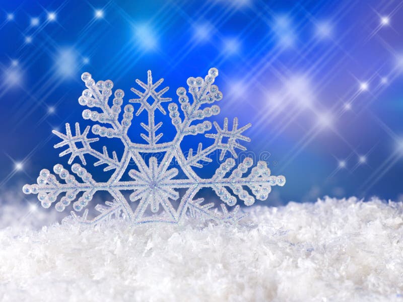 Christmas Still Life with Snowflake and Ball. Stock Photo - Image of ...