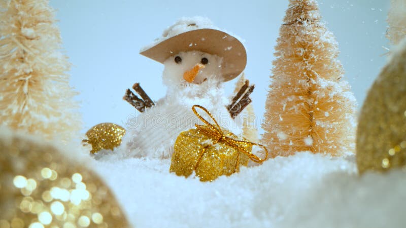 Christmas Still Life with Snowflakes Falling Stock Image - Image of ...