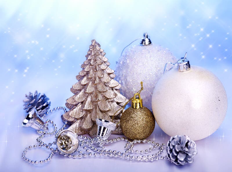 Christmas Still Life with Tree, Ball. Stock Image - Image of people ...