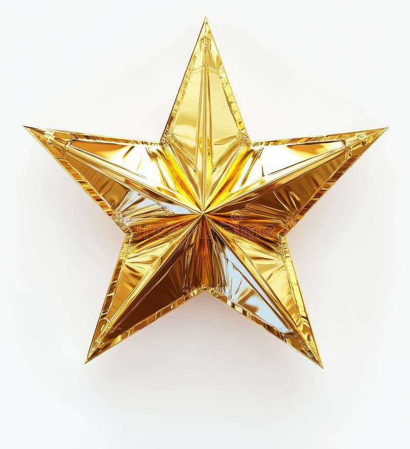 Christmas Stock Image Featuring a Silver Eight-pointed Star in Gold ...