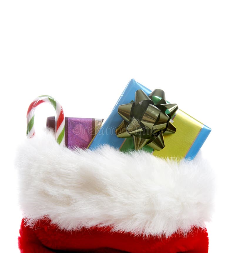 Santa Stuffs Stocking stock image. Image of christmas - 1322311