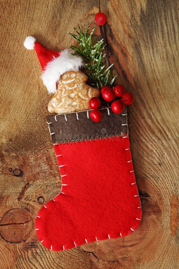 Christmas stocking stock photo. Image of cookies, hanging - 16496706