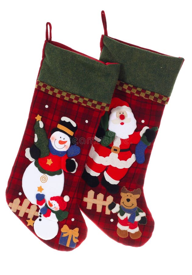 Colorful Christmas Stockings Stock Photo - Image of gifts, element: 7153372