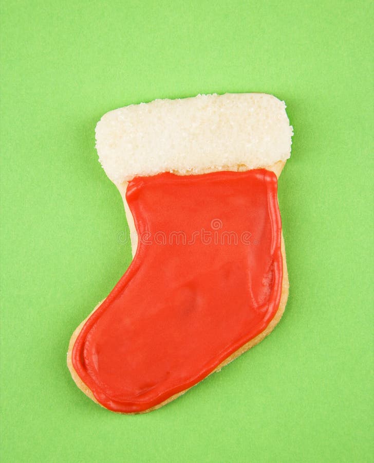 Christmas stocking cookie. stock image. Image of studio - 3533481