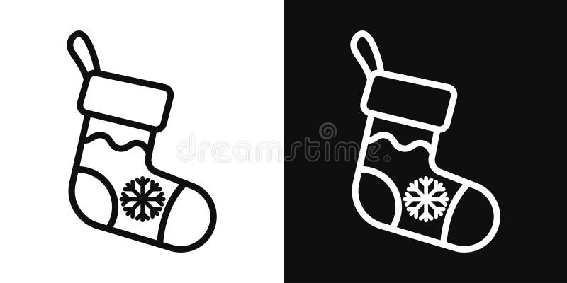 Christmas stocking icon stock vector. Illustration of graphic - 330451358