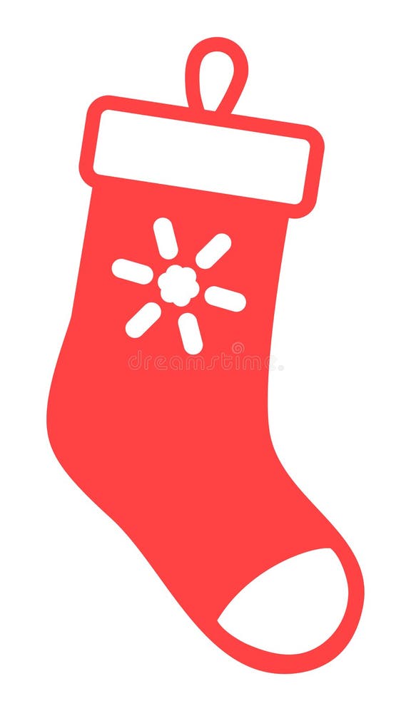 Christmas Stocking Illustration Isolated. Christmas Stocking Icon ...