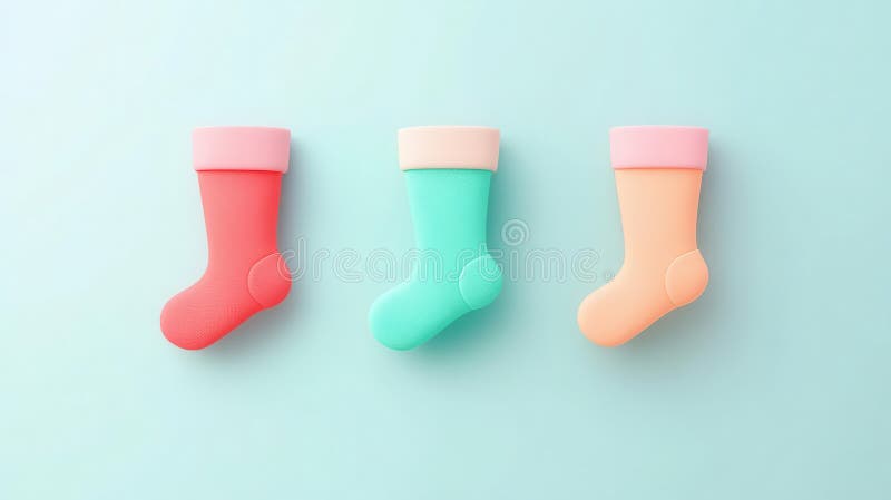 Christmas Stocking Stuffers Flat Design Top View Christmas Theme ...
