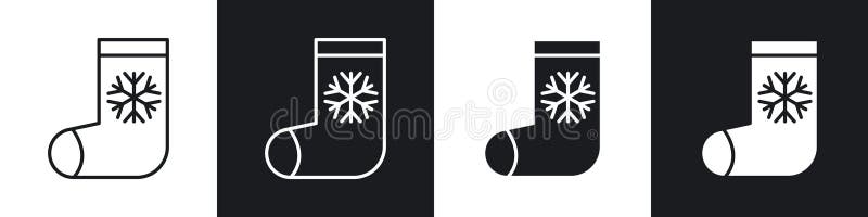 Christmas stocking icon stock vector. Illustration of website - 341276494