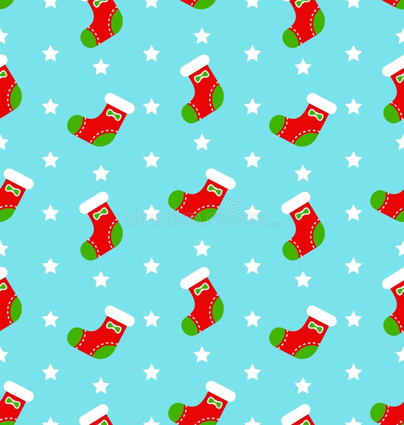 Christmas Stockings Seamless Stock Vector - Illustration of accessory ...