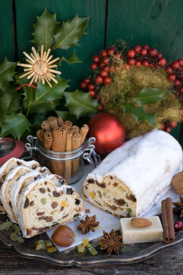 Christmas stollen stock image. Image of star, flavor - 26724415