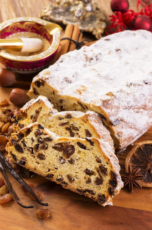 Marzipan stollen stock image. Image of dried, bauble - 17021231