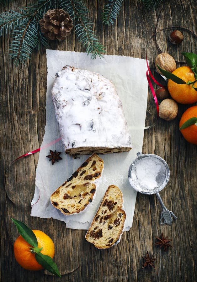 Christmas Stollen. Traditional German Festive Baking Stock Photo ...