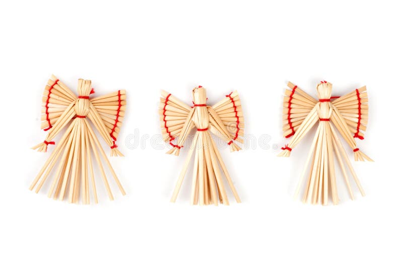 Dolls Weaved from Straw. Russian National Souvenir Stock Image - Image ...