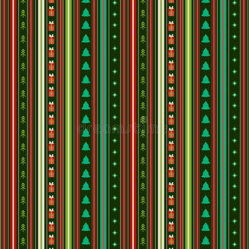 Christmas Stripe Background in Red and Green Tones. Festive Pattern for ...