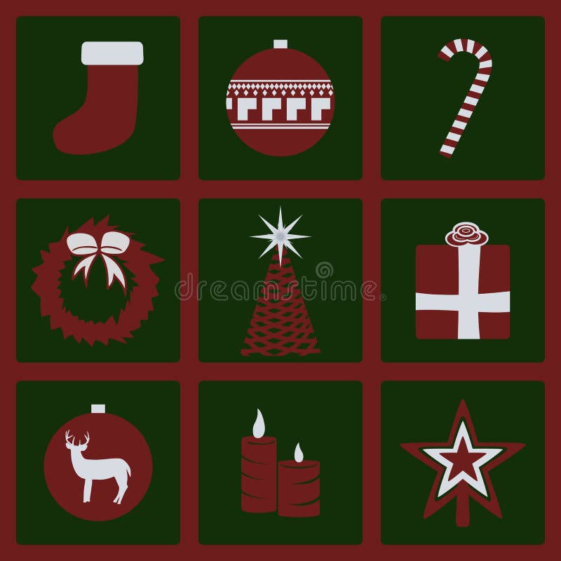 Christmas stuff icons stock vector. Illustration of christmas - 48657239