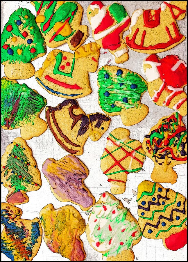 Christmas Sugar Cookies - Graphic Presentation Stock Photo - Image of ...