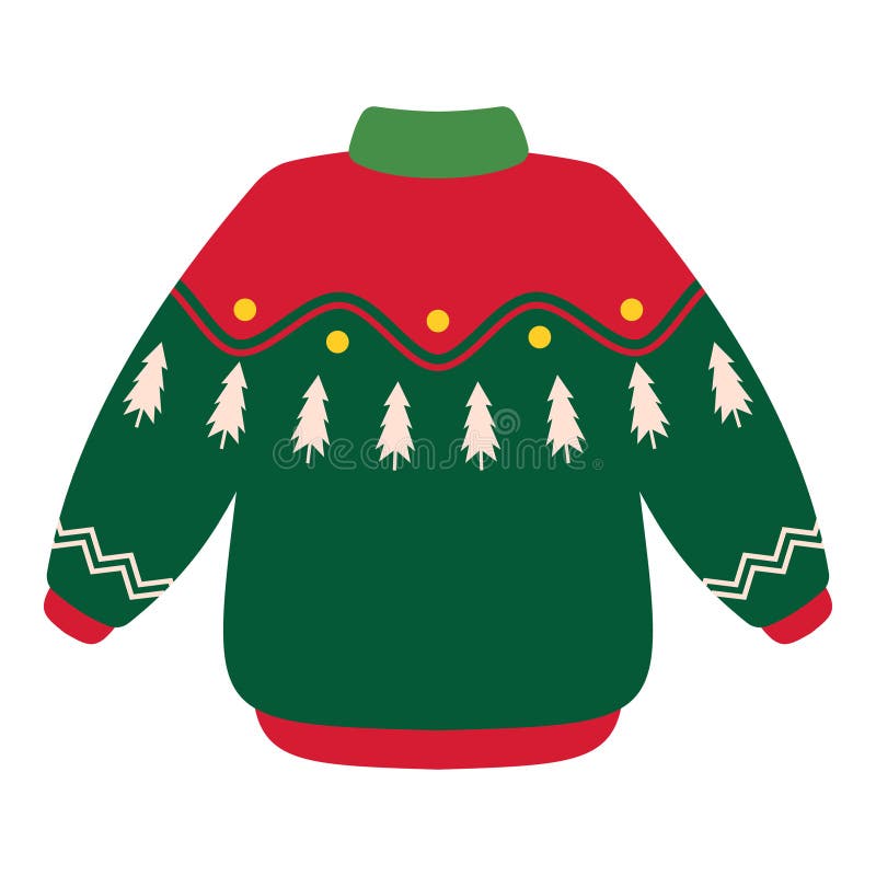 Christmas Sweater Designs with Festive Elements. on White Background ...