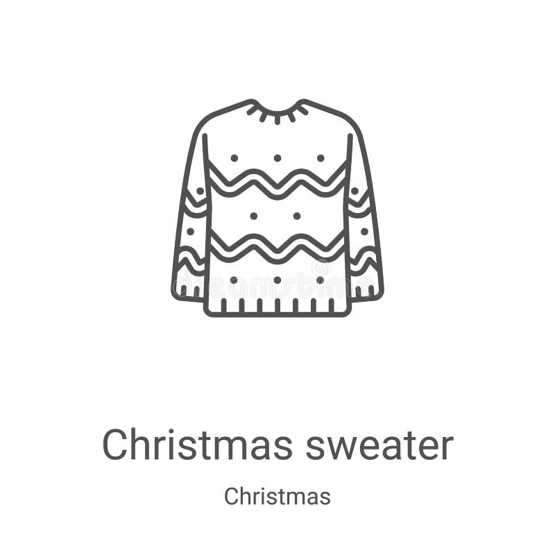 Christmas Sweater Icon Vector from Christmas Collection. Thin Line ...