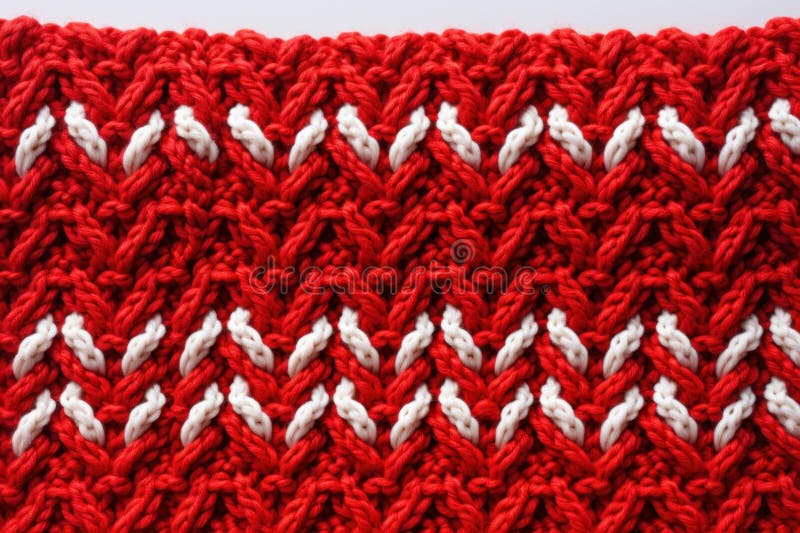 Christmas Sweater Stitch Pattern. Generative AI Stock Photo - Image of ...