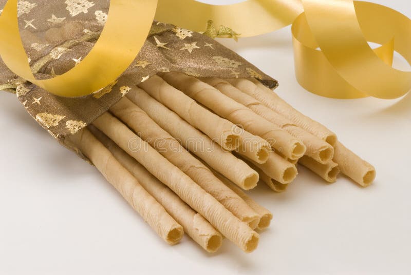 Christmas Sweet. Neules. stock image. Image of cuisine - 16748045