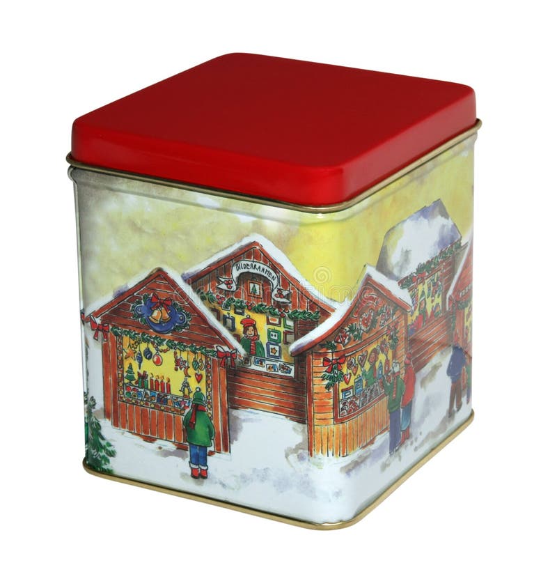 Christmas Sweets Box with Red Cover Stock Photo - Image of present ...