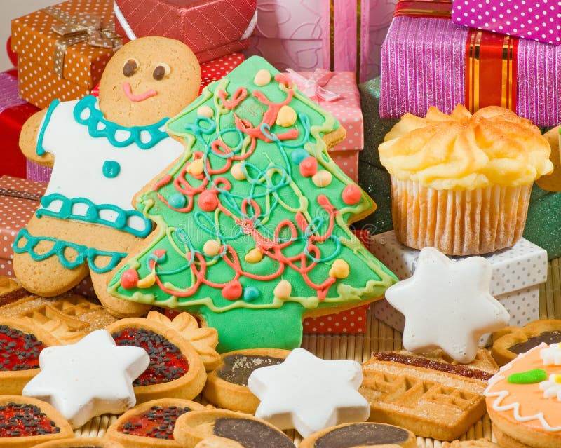 Christmas Sweets and Decorations Stock Photo - Image of ginger, card ...