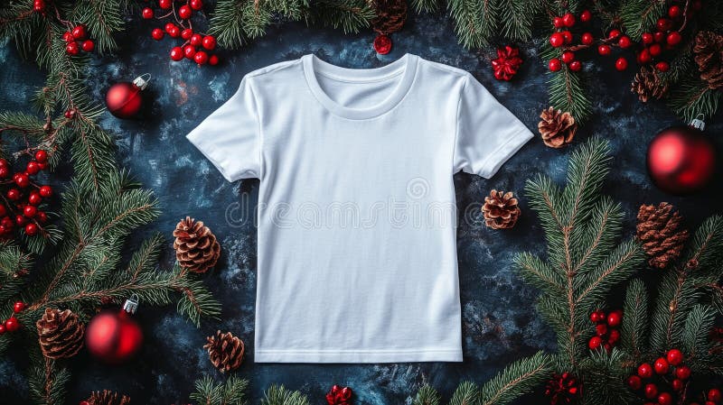 Christmas Shirt Mock Up. Christmas Flat Lay. Christmas Template. Ai ...