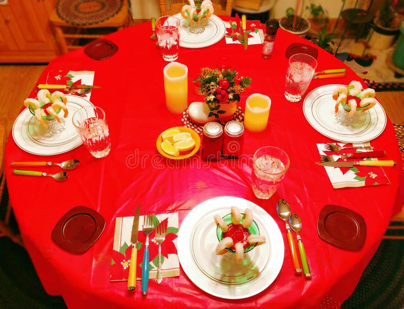 Christmas table setting stock image. Image of napkin - 106958227