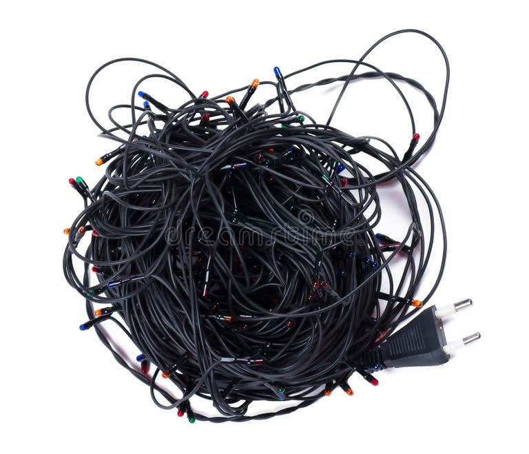 Christmas tangle stock image. Image of electric, lights - 17446785