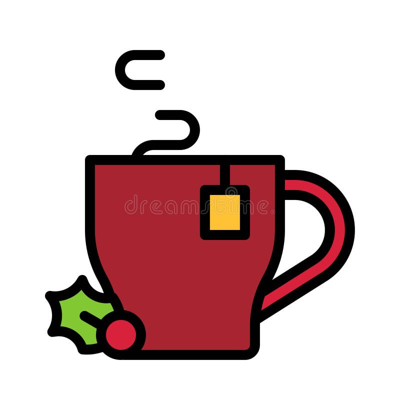 Christmas Tea Icon, Christmas Food and Drink Vector Stock Vector ...