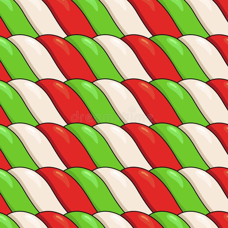 Christmas Texture with Candy Canes Background. Vector Illustration of ...