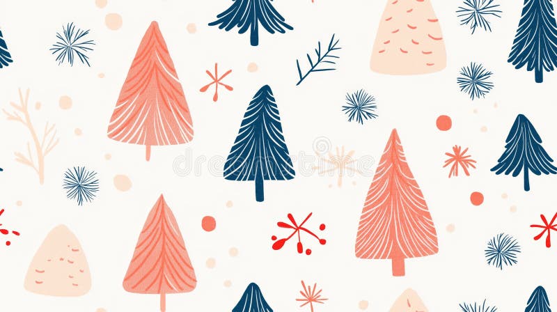 Christmas Texture. Minimalistic Christmas Hand Drawn Wrapping Paper ...